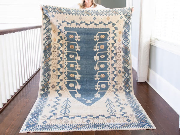 4’ x 7’ Blue & Green Sivas Turkish Rug - WC-333 | Loom & Wire